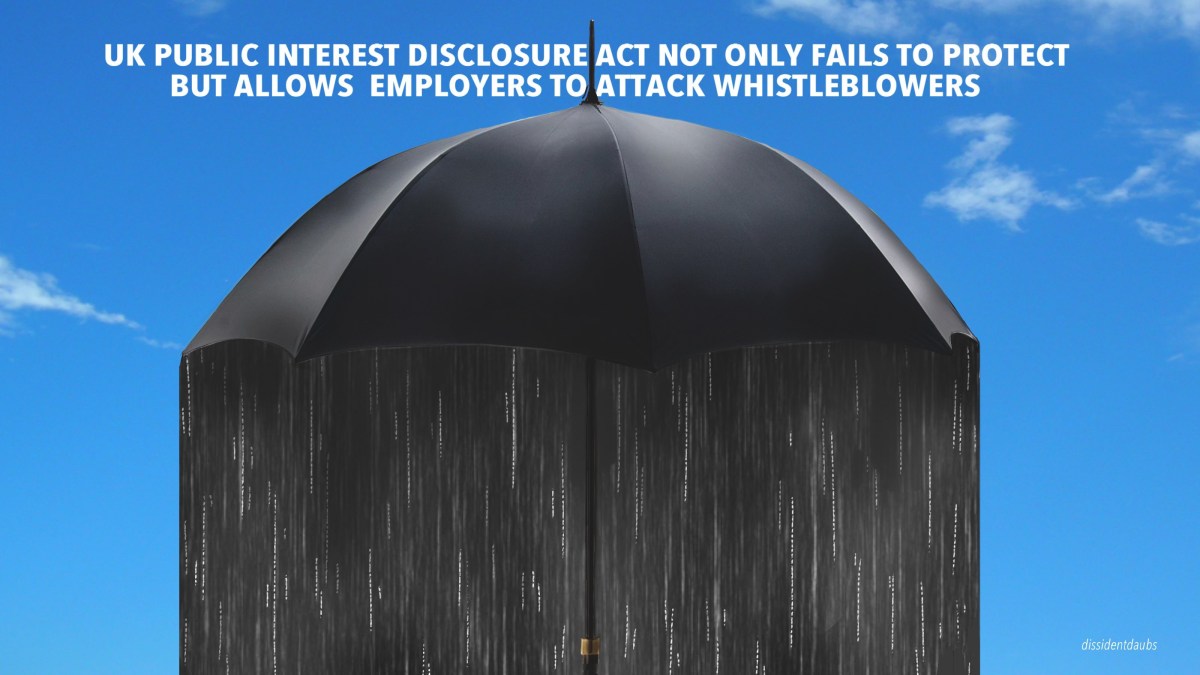 Replacing the Public Interest Disclosure Act (PIDA) – Alexander's ...