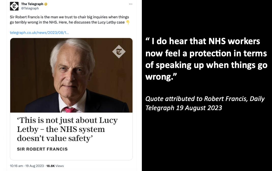 Lucy Letby murders: Robert Francis’ and Bill Kirkup’s messaging ...